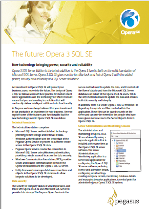 Opera 3 SQL SE-why upgrade? - deansplc.co.uk